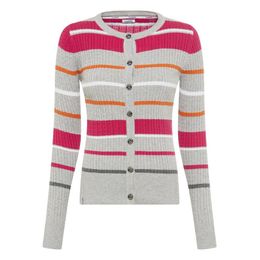 Kangaroos Strickjacke in grau-pink-orange | Gr.: 36-38