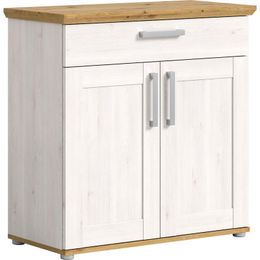 Home Affaire Schuhschrank &raquo;COSENZA, Breite 95 cm, 2 T&uuml;ren, 2 B&ouml;den, 1 Schubkasten&laquo; in Landhausoptik, Kommode, Anrichte, Schrank, Sideboard wei&szlig; FSC -