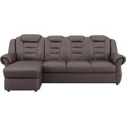 Home Affaire Ecksofa &raquo;Boston L-Form&laquo; mit hoher R&uuml;ckenlehne, wahlweise mit Schlaffunktion braun 64% Polyurethan, 25% Polyester, 11% Baumwolle B/H/T: 