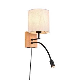 Trio Leuchten LED Wandleuchte &raquo;NILAM, Wandlampe exkl 1xE27 max 28W mit LED Leselicht 3,1W warmwei&szlig;&laquo; E27 LED-Board 1 Stk. warmwei&szlig; - kaltwei&szlig; 