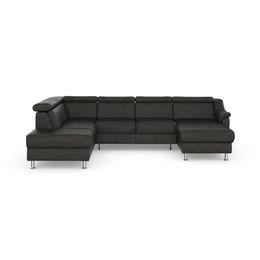 Sit & More sit&more Wohnlandschaft &raquo;Freetown U-Form&laquo; Kopfteilverstellung und Federkern, wahlweise mit Schlaffunktion grau B/H/T: 315cm x 84cm x 216cm, Luxus-