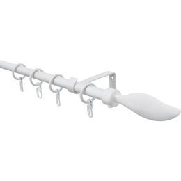 Gardinia Gardinenstange &raquo;Set Metall&laquo; &Oslash; 16 mm 1 l&auml;ufig-l&auml;ufig ausziehbar 1-Lauf silber L: 130cm - 240cm &Oslash; 16mm, 1 Stk., 1 l&auml;ufig