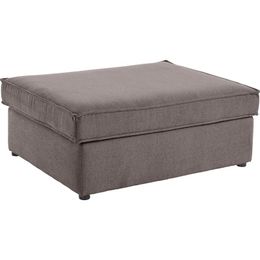 OTTO home Polsterhocker &raquo;Florid&laquo; einzeln stellbar oder als Teil eines Modulsofas, auch in Cord grau Baumwollmix (60% Baumwolle/40% Leinen);Struktur 