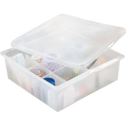 Ruco Aufbewahrungsbox mit Deckel, 16 F&auml;cher, Ideal f&uuml;r Christbaumkugeln, Kosmetik transparent Kunststoff B/H/T: 27cm x 10cm x 28cm