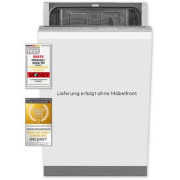 Exquisit vollintegrierbarer Geschirrsp&uuml;ler &raquo;EGSP1009-E-030E silber&laquo; 9 l 9 Ma&szlig;gedecke Kompakt und ideal f&uuml;r kleine, schmale Nischen, kleine(Single)