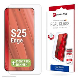Displex Displayschutzglas &raquo;Real Glass Screen Protector&laquo; f&uuml;r Samsung Galaxy S25 Edge Displayschutzfolie, Schutzfolie, Bildschirmschutz, kratz- & sto&szlig;fest 
