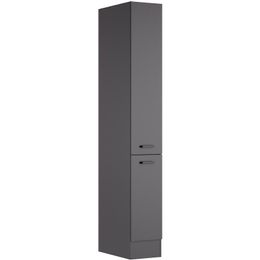 Optifit Apothekerschrank &raquo;OPTImulti&laquo; Breite 30 cm, mit 2 Ausz&uuml;gen und 5 Ablagen, Metallgriffe Holzwerkstoff anthrazit, B/H/T: 30cm x 210cm x 57,1cm