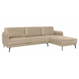 Creation BY ROLF BENZ Ecksofa &raquo;CR.450, Designecksofa, L-Form&laquo; Armlehne sehr schmal, Breite 274 cm, Alugussfu&szlig; Umbragrau beige Chenille COCO (72% 
