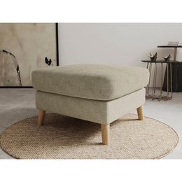 OTTO home Polsterhocker &raquo;MARSEILLE&laquo; Massivholzbeine Eiche, Landhausstil, Wellenunterfederung braun 85% Polypropylene, 15% Polyester B/H/T: 70cm x 47cm