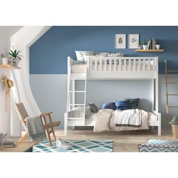Vipack Etagenbett &raquo;Scott, Kiefer massiv, stabil gebaut, Made in Europe, Landhaus-Optik&laquo; B/H/T ca. 208x175x158cm, inkl. Rolllattenroste, Leiter, Absturzschutz