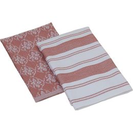 Egeria Geschirrtuch &raquo;VIVA&laquo; 2x 40x60 cm rot Obermaterial: 100% Baumwolle 2 Stk.