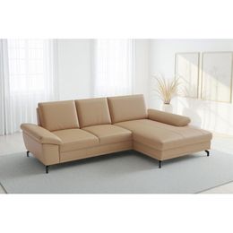 Sit & More sit&more Ecksofa &raquo;Chelsea L-Form, B: 264 cm, Leder, inkl. Sitztiefen-&Armteilverstellung&laquo; optional mit Schlaffunktion und Bettkasten B/H/T: 264cm x 