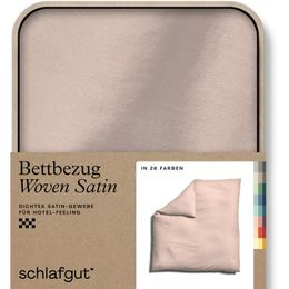Schlafgut Bettbezug &raquo;Woven Satin&laquo; besonders dicht gewebt, Mix & Match: passender Kissenbezug erh&auml;ltlich rot Mako-Satin, Obermaterial: 100% Baumwolle B/L: 200cm 