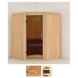 Karibu Sauna &raquo;Larin&laquo; Set, ohne Ofen beige ohne Ofen, (ohne Ofen)
