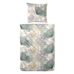 Primera Bettw&auml;sche &raquo;Mako-Satin -Bettw&auml;sche Lucida&laquo; 2 Stk. mit frischem Blumendesign Mako-Satin, Obermaterial: 100% Baumwolle B/L: 155cm x 220cm, 1 Stk., 1 Stk