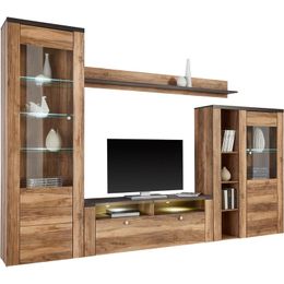 OTTO home Wohnwand &raquo;Larona, Anbauwand, Set 4 Teilig&laquo; Set, 4 Stk. tlg. braun B/H/T: 305cmcm