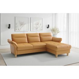 Sit & More sit&more Ecksofa &raquo;Pamela L-Form, Leder, B: 218 und 230 cm&laquo; optional Armteilverstellung, Schlaffunktion & Bettkasten B/H/T: 230cm x 90cm x 164cm, 