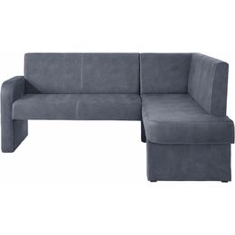 Home Affaire Eckbank &raquo;Umag&laquo; Sitz und R&uuml;cken gepolstert, verschiedene Qualit&auml;ten blau Holzwerkstoff, Massivholz, Polyester B/H/T: 190cm x 89cm x 140cm,