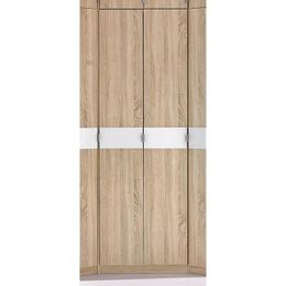 Priess Eckkleiderschrank &raquo;Kleiderschrank Schrank Garderobe W&auml;scheschrank Madrid&laquo; voll ausgestattet, viel Stauraum, MADE IN GERMANY braun B/H/T: 193cm