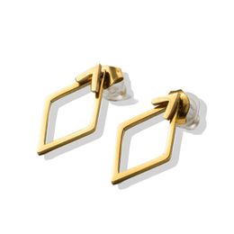 Firetti Damen Paar Ohrstecker &raquo;Schmuck Geschenk Edelstahl Ohrschmuck Ohrringe Raute&laquo; Made in Germany gold Edelstahl