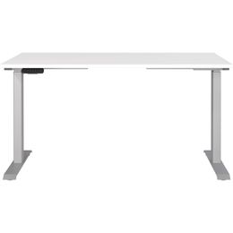 Germania Schreibtisch &raquo;Jet&laquo; moderne Farbvariationen, Breite 120/140/160/180 cm, Made in Germany wei&szlig; B/H/T: 140cm x 72cm x 80cm, Gestellfarbe silber