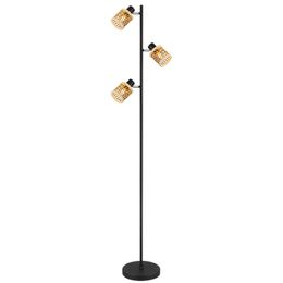NOWA Stehlampe &raquo;MALI&laquo; E14 1 Stk. Stehlampe Wohnzimmer Schlafzimmer Flur Design-Leuchte schwarz &Oslash; 23cm H: 154cm, 1 Stk.