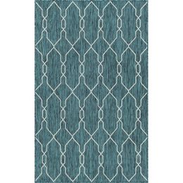 MyFlair Outdoorteppich &raquo;Outdoor Crosses, LAGERR&Auml;UMUNG&laquo; rechteckig 4 mm H&ouml;he Flachgewebe, In- und Outdoor geeignet bunt Polypropylen (PP) B : 152cm 1 Stk., 4mm