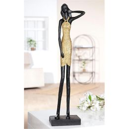 Gilde Afrikafigur &raquo;Figur Dorada&laquo; schwarz Kunstharz B/H/T: 12cm x 45cm x 8,5cm