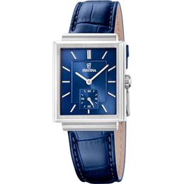 Festina Unisex Quarzuhr &raquo;On the Square&laquo; Armbanduhr, Damenuhr, Herrenuhr, Lederarmband, analog Einheitsgr&ouml;&szlig;e