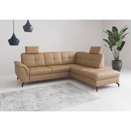 Sit & More sit&more Ecksofa &raquo;Zora&laquo; B/H/T: 212cm, NaturLEDER , Ottomane rechts,mit Bett,mit Bettkasten