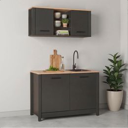 Inter Link Pantryk&uuml;che &raquo;Pienza, Minik&uuml;che, Singlek&uuml;che, Einbauk&uuml;che, Kochnische&laquo; Ohne E-Ger&auml;te, f&uuml;r Sp&uuml;le & Sp&uuml;lmaschine, Soft-Close, B: 130 cm B/H/T: 130cm x 