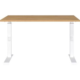 Germania Schreibtisch &raquo;Downey&laquo; h&ouml;henverstellbar von 68-91 cm, verf&uuml;gbar in verschiedenen Breiten wei&szlig; B/H/T: 120cm x 91cm x 80cm, Gestellfarbe Wei&szlig;