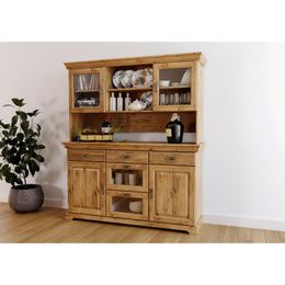 OTTO home Buffet &raquo;R&uuml;gen&laquo; FSC zertifiziertes Massivholz, im Landhausstil beige Massivholz B/H/T: 145cm x 168cm x 40cm, Schubladen: 5 Stk. T&uuml;ren: 2 Stk.