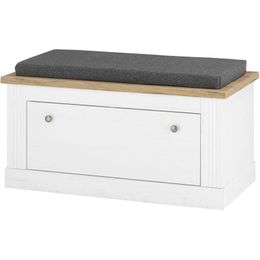 OTTO home Sitzbank &raquo;WESTMINSTER&laquo; Breite ca. 92 cm, inkl. Sitzkissen, im romantischen Landhausstil wei&szlig; FSC -zertifizierter Holzwerkstoff B/H/T: 92cm x