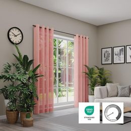 Neutex for you! Vorhang &raquo;Libre-ECO&laquo; &Ouml;sen 1 Stk. tlg. orange Jacquard, Polyester 245cm, &Ouml;sen, 142cm