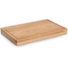 zeller Schneidebrett &raquo;Servierbrett, Eiche&laquo; integrierte Saftrille, nat&uuml;rliches Material braun Massivholz B/H/L: 31cm x 4,5cm x 48cm