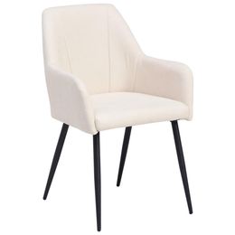 Mid.you Armlehnstuhl, Schwarz, Beige, Metall, Textil, Rundrohr, 58x86x61 cm, Esszimmer, St&uuml;hle, Esszimmerst&uuml;hle, Armlehnenst&uuml;hle