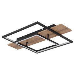 Globo LIGHTING LED Deckenleuchte &raquo;VANNI&laquo; LED-Modul 1 Stk. Warmwei&szlig; Deckenlampe, unterschiedliche Quadrate, 3 Helligkeitsstufen schwarz 1 Stk.