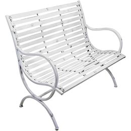 Garden Pleasure Gartenbank &raquo;Tambora&laquo; wei&szlig; Stahl B/H/T: 104cm x 92cm x 67cm