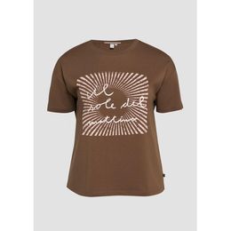 QS T-Shirt in 89D1_dunkelbraun | Gr.: 46