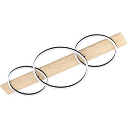 Eglo Deckenleuchte &raquo;Boyal Deckenlampe, FSC zertifiziert, Flurlampe, Wohnzimmerlampe, Lampe&laquo; LED-Modul 1 Stk. Warmwei&szlig; Wand-/Deckenleuchte - L101 x B40