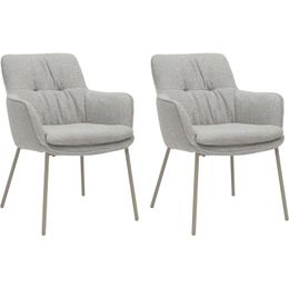 OTTO home Esszimmerstuhl &raquo;Katelin&laquo; () 1 Stk.pflegeleichter Webstoff Bezug, pulverbeschichtetes Metallgestell grau Webstoff 100% Polyester B/H/T: 60cm 