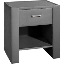 Home Affaire Nachttisch Nachtkonsole mit 1 Schubkasten und 1 Ablagefach grau B/H/T: 50cm x 61cm x 41cm