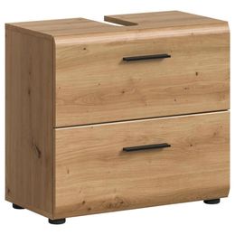 Mid.you Waschbeckenunterschrank, Eiche Artisan, Kunststoff, Holzoptik, 2 Schublade(n) Schubladen, 60x55x30 cm, FSC Mix, stehend, Badezimmer, Badezimmerschr&auml;nke, Waschbeckenunterschr&auml;nke