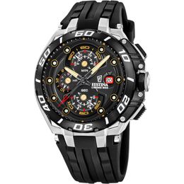 Festina Herren Chronograph &raquo;Chrono Bike&laquo; Quarzuhr, Armbanduhr, Herrenuhr, analog, Tag, Stoppfunktion schwarz Einheitsgr&ouml;&szlig;e