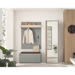Home Affaire Garderoben-Set &raquo;GIRON/CiTY, moderne Garderobe, Komplettset mit viel Stauraum&laquo; Komplett-Set, 3 Stk. tlg. gr&uuml;n Holzwerkstoff B/H/T: 170cmcm