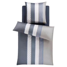 JOOP! Bettw&auml;sche Cornflower Stripes, Anthrazit, Grau, Textil, Streifen, 135x200 cm, Textiles Vertrauen - Oeko-Tex&reg;, pflegeleicht, schadstoffgepr&uuml;ft, Schlaftextilien, Bettw&auml;sche, Bettw&auml;sche, Makosatin-Bettw&auml;sche