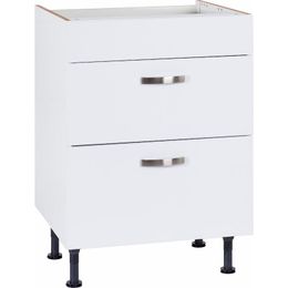 KOCHSTATION Kochfeldumbauschrank &raquo;Cara&laquo; Breite 60 cm, mit Vollausz&uuml;gen und Soft-Close-Funktion wei&szlig; wei&szlig;, B/H/T: 60cm x 87cm x 58,4cm