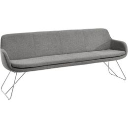 Musterring Essbank &raquo;Tavia&laquo; Schlittengestell in drei Ausf&uuml;hrungen, Breite 180, 200 oder 220 cm grau 100% PES B/H/T: 220cm x 87cm x 66cm, Chenille
