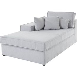OTTO home Ottomane &raquo;Florid&laquo; einzeln stellbar oder als Teil eines Modulsofas, auch in Cord grau Baumwollmix (60% Baumwolle/40% Leinen);Struktur fein (